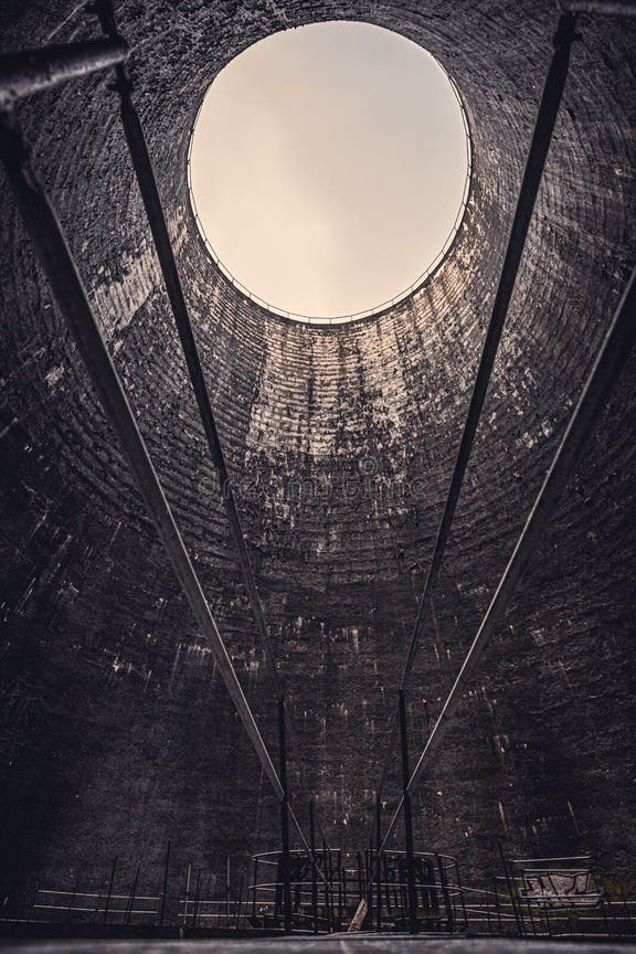 Cooling Tower from Inside stock photo. Image of urbex - 267621900