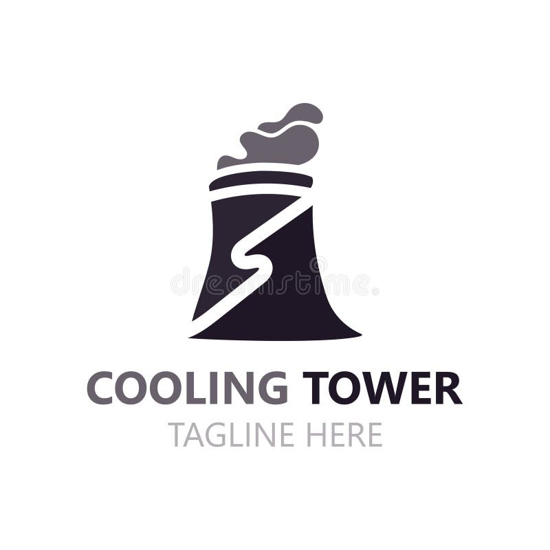 Cooling Tower Logo Image Design, Energy Industry Station Vector Stock ...