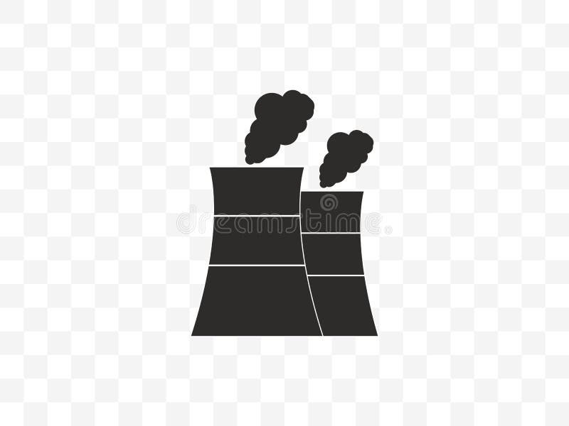 Cooling Tower, Nuclear Plant Icon. Vector Illustration, Flat Design ...