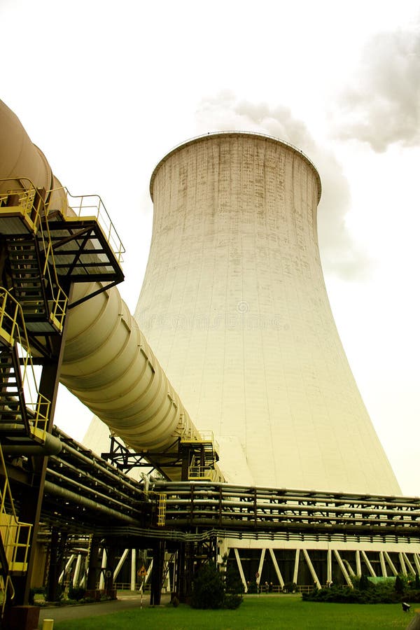 Cooling Tower of Nuclear Power Plant Stock Image - Image of factory ...