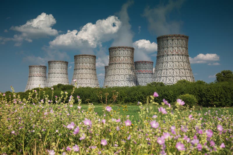 Cooling Tower of a Nuclear Power Plant Stock Image - Image of ...