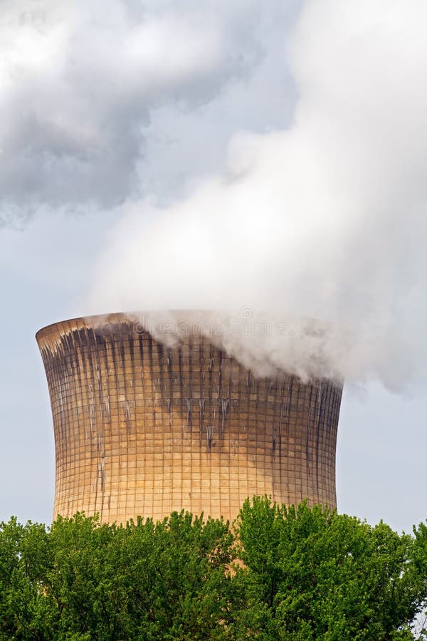 Cooling Tower with Steam stock photo. Image of coalburning - 31050454