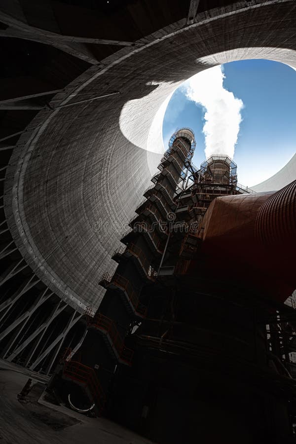 Cooling tower stock image. Image of inside, steam, nuclear - 40636193