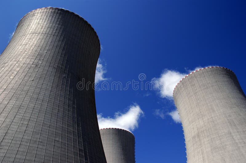 Cooling Towers stock image. Image of flume, brick, evaporation - 698285