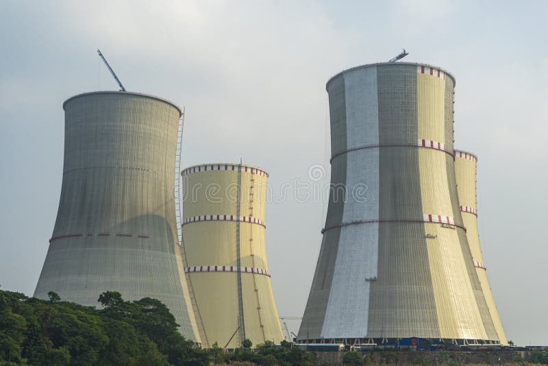 Cooling Towers of Nuclear Power Plant Stock Photo - Image of ...