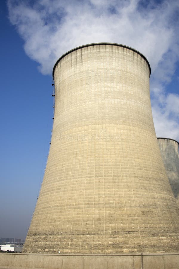 Cooling Towers of Nuclear Power Plant Electrical Energy Stock Photo ...