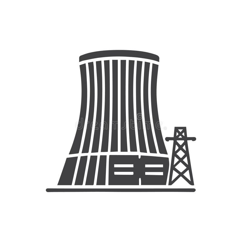 Cooling Towers Simple Minimalist Illustration Design Vector. Stock ...