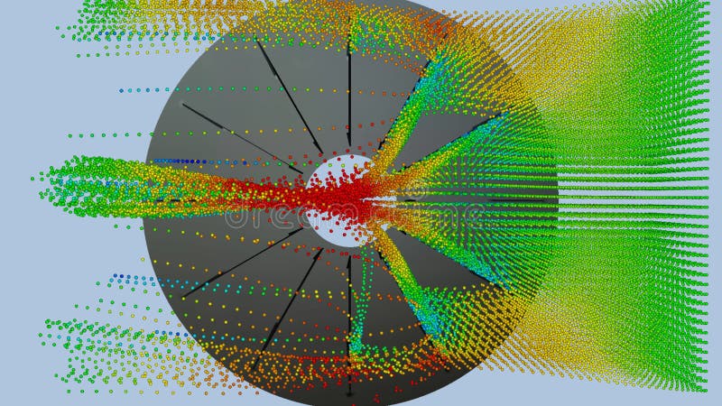 Cooling Turntable Airflow Simulation - CFD Simulation Computational Fluid Dynamics Stock Video ...