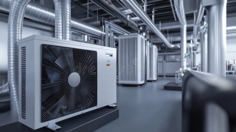 Efficient Cooling System Components Installed in a Modern Industrial ...