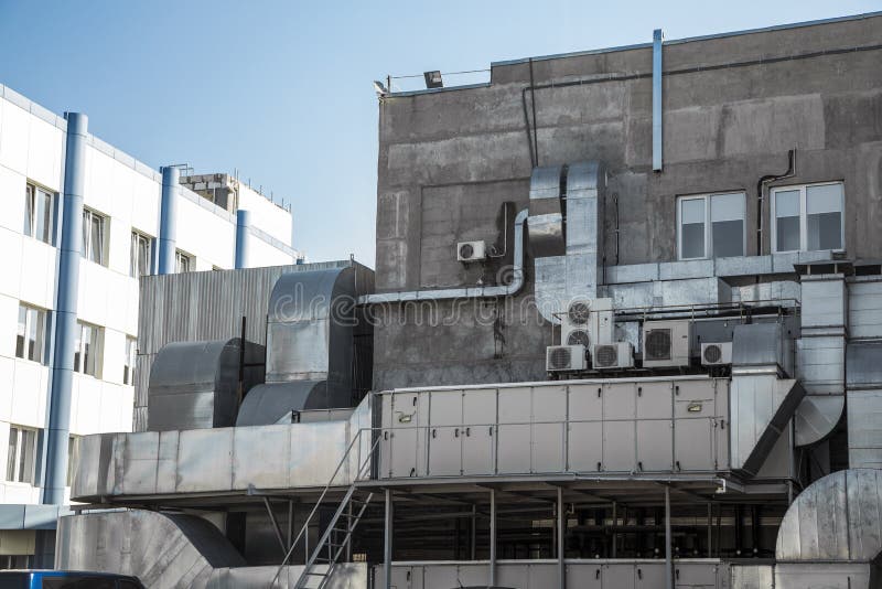 Cooling and Ventilation System on Building Stock Photo - Image of ...