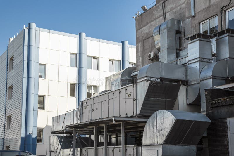Cooling and Ventilation System on Building Stock Image - Image of ...