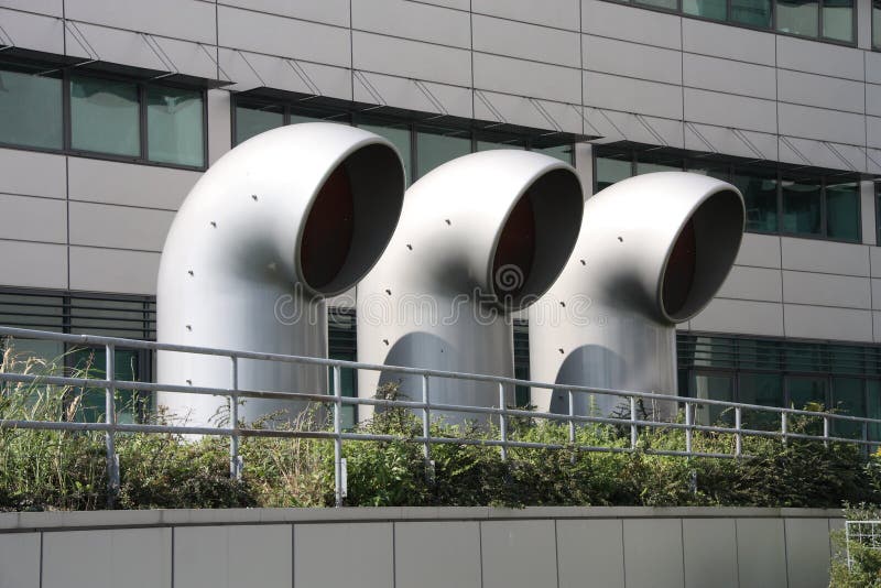 Red Air Vents stock photo. Image of design, building, vents - 9728788