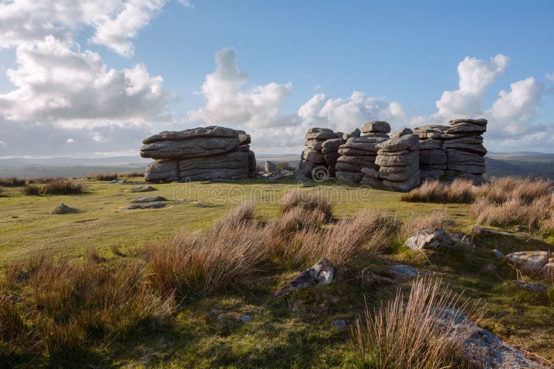 Coombestone Tor stock image. Image of blue, dartmoor - 40328627