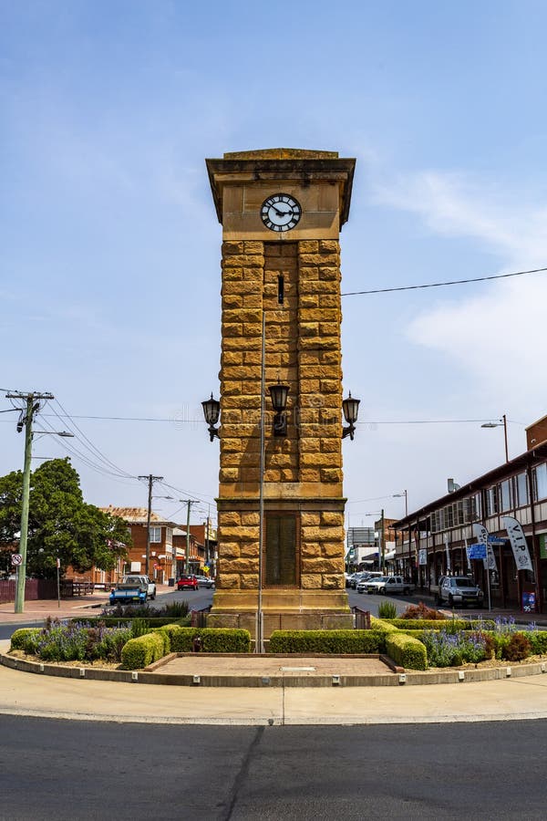 Coonabarabran War Memorial Clock Tower Editorial Photography - Image of ...