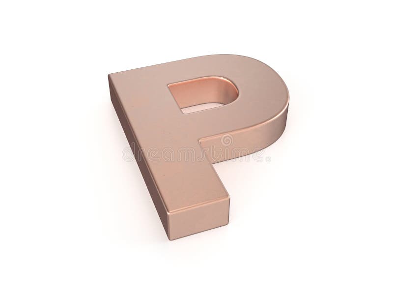 Cooper letter P stock illustration. Illustration of design - 307730355