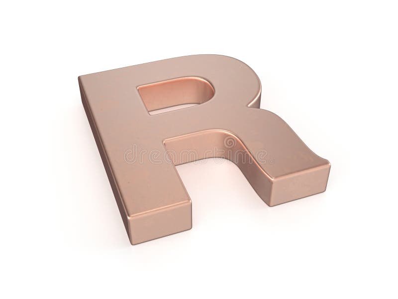 Cooper letter R stock illustration. Illustration of word - 307730359