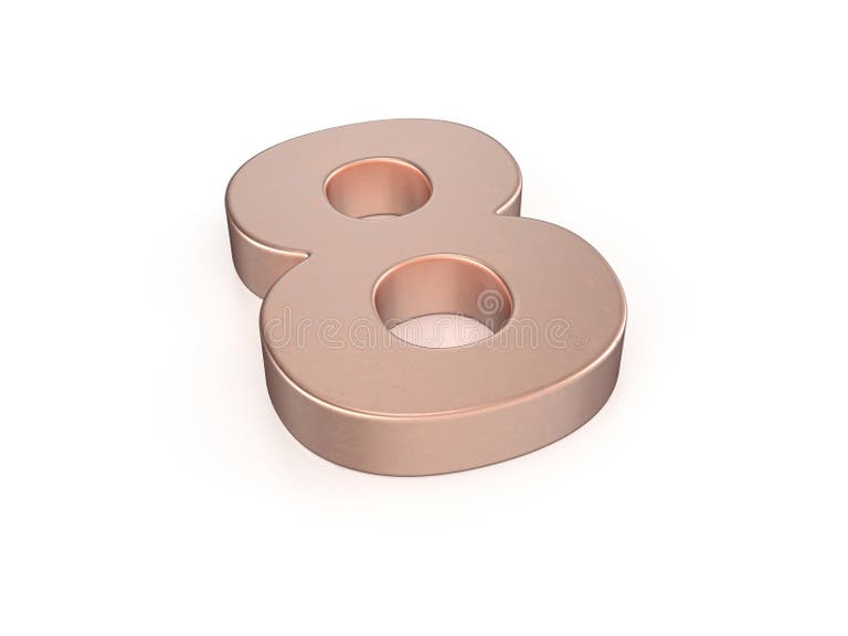 Cooper number eight stock illustration. Illustration of steel - 307730391