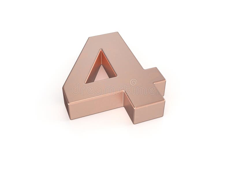 Cooper number four stock illustration. Illustration of single - 307730397