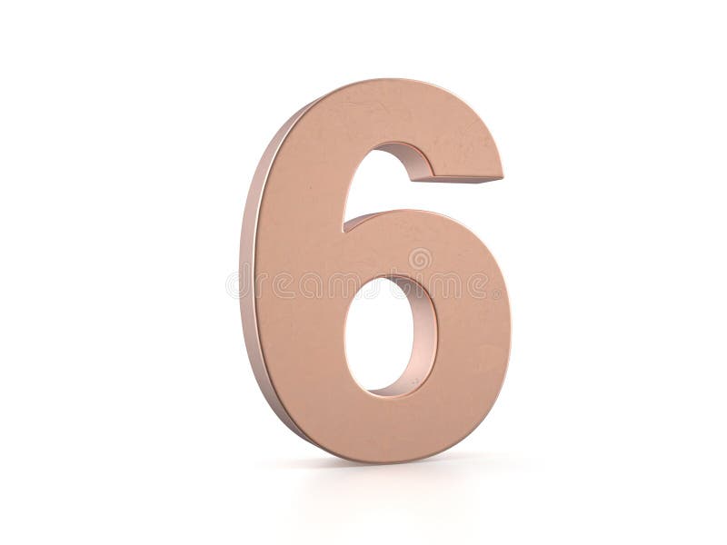 Cooper number six stock illustration. Illustration of white - 298440000