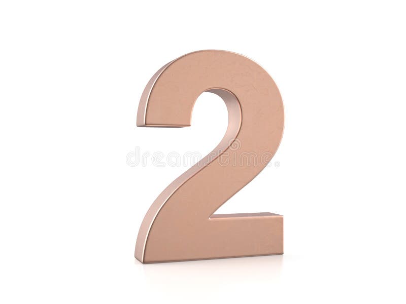 Cooper number two stock illustration. Illustration of typographic ...