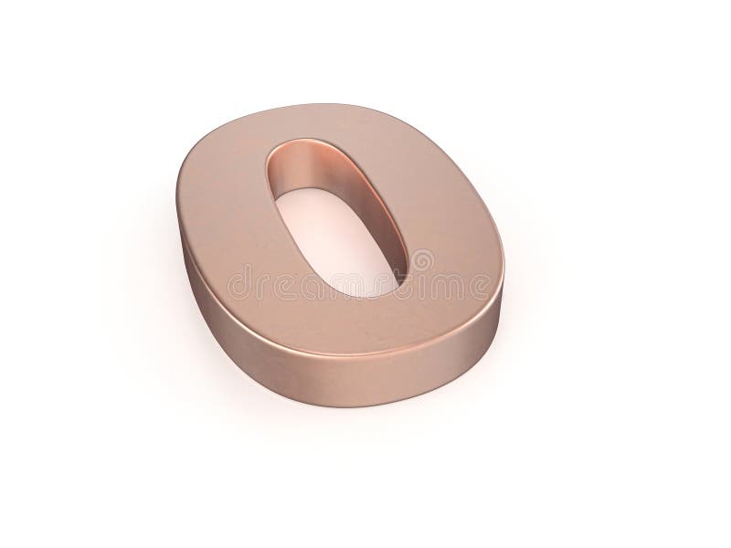 Cooper number zero stock illustration. Illustration of steel - 307730416