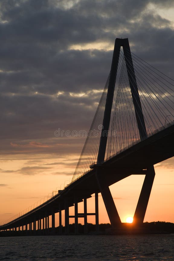 Cooper River Bridge stock image. Image of vertical, cable - 2051557