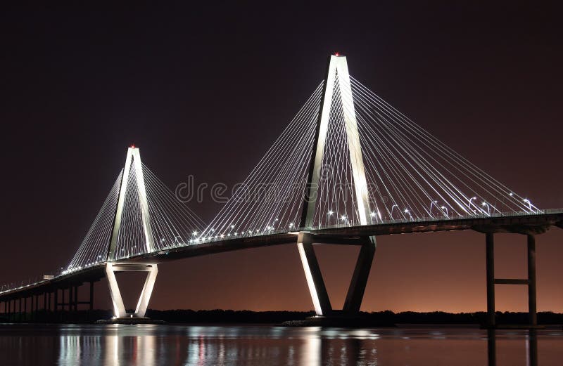 Cooper River Bridge stock image. Image of vertical, cable - 2051557