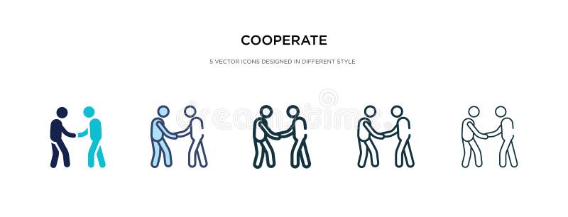Cooperate Icon Vector Sign and Symbol Isolated on White Background, Cooperate Logo Concept Stock ...
