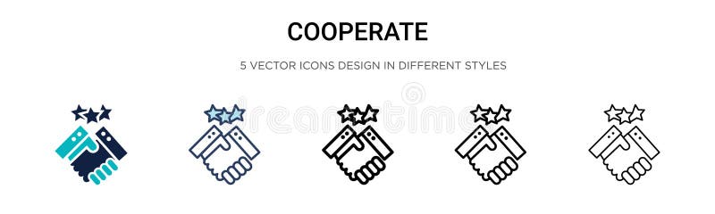 Cooperate Icon Vector Sign and Symbol Isolated on White Background ...