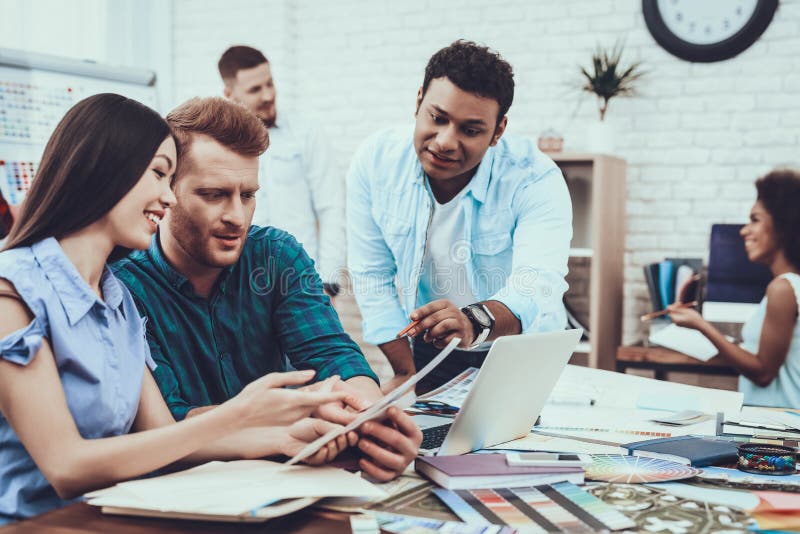 Cooperation. Brainstorming. Landscape. Designers. Stock Photo - Image ...