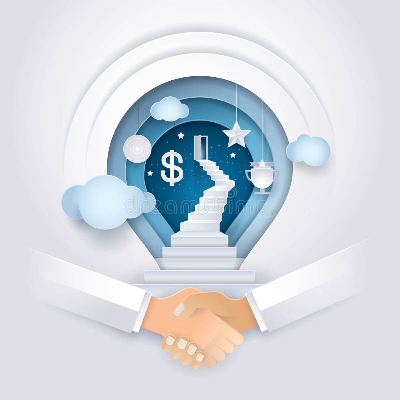 Cooperation, Business Concept of Thinking for Development, Shake Hands ...