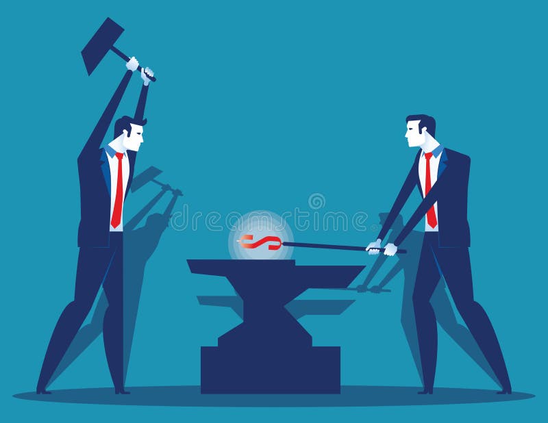 Cooperation. Business Team and Making Money Stock Vector - Illustration ...