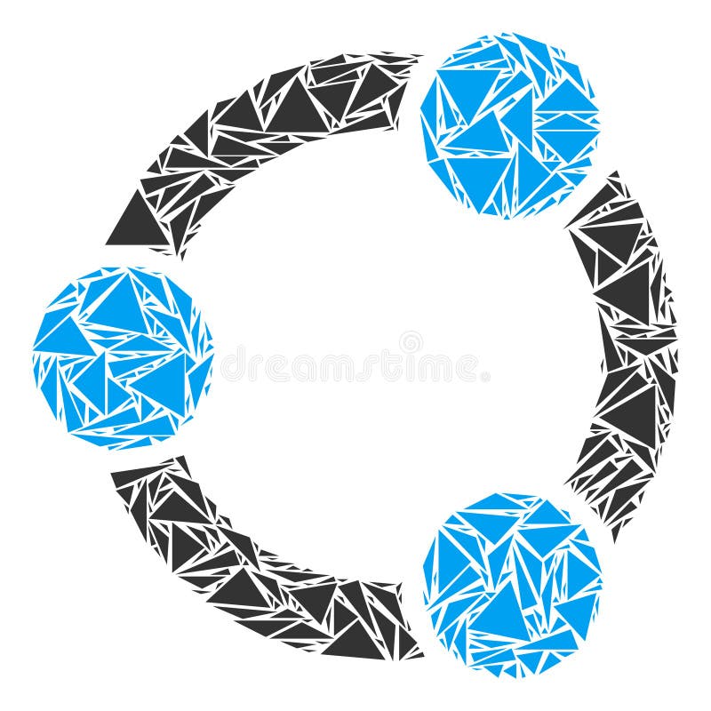 Cooperation Collage of Triangles Stock Vector - Illustration of ...