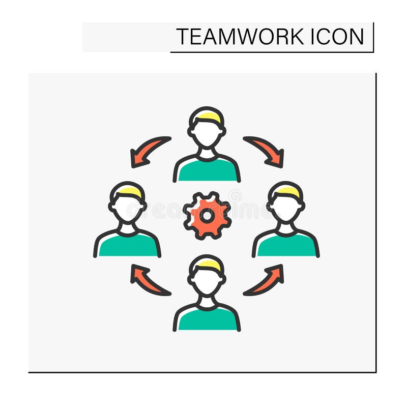 Cooperation color icon stock vector. Illustration of achievement ...