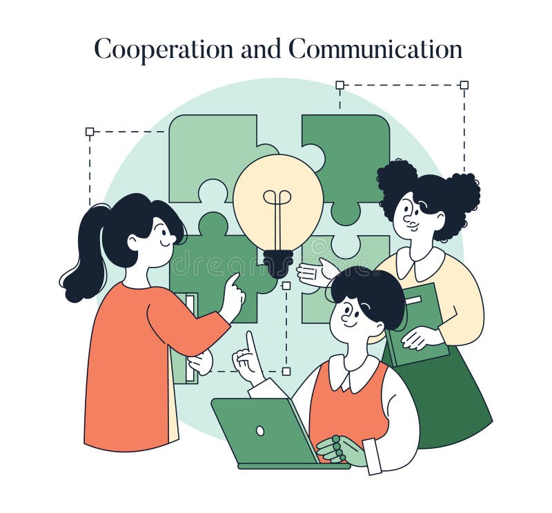 Authoritative Parenting Style. Flat Vector Stock Vector - Illustration ...