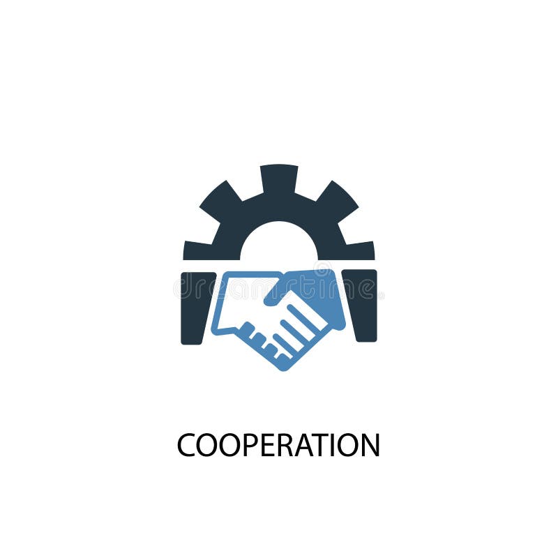 Cooperation Concept 2 Colored Icon Stock Vector - Illustration of ...