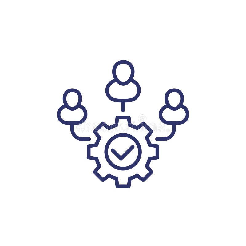 Cooperation, Coworking and Teamwork Icon on White Stock Vector ...