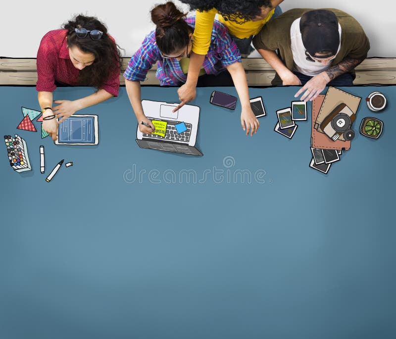 Cooperation Creation Partnership Coaching Casual Concept Stock Image ...