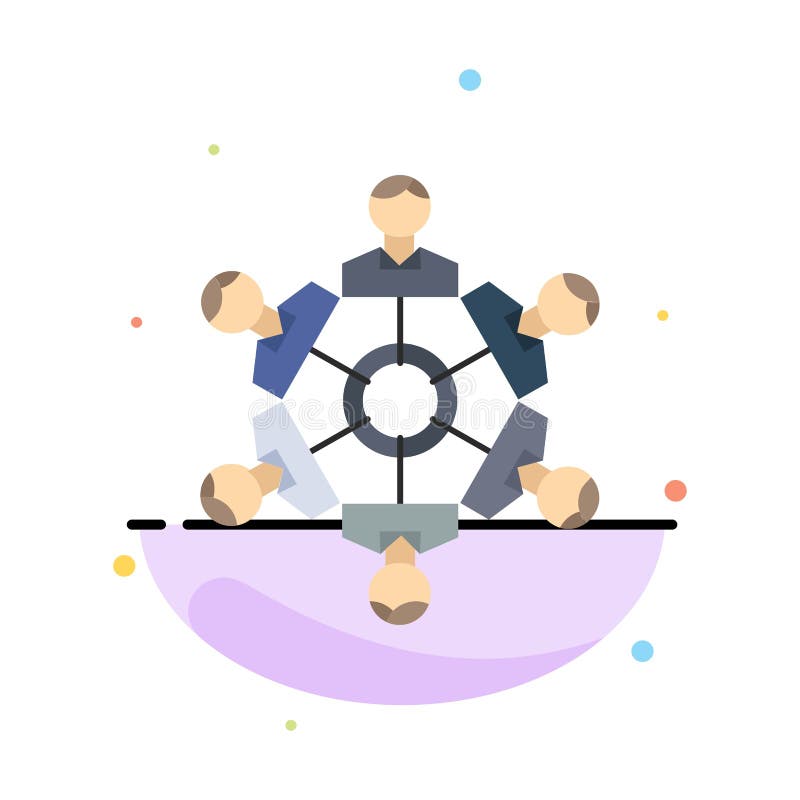 Cooperation, Friends, Game, Games, Playing Flat Color Icon Vector Stock ...