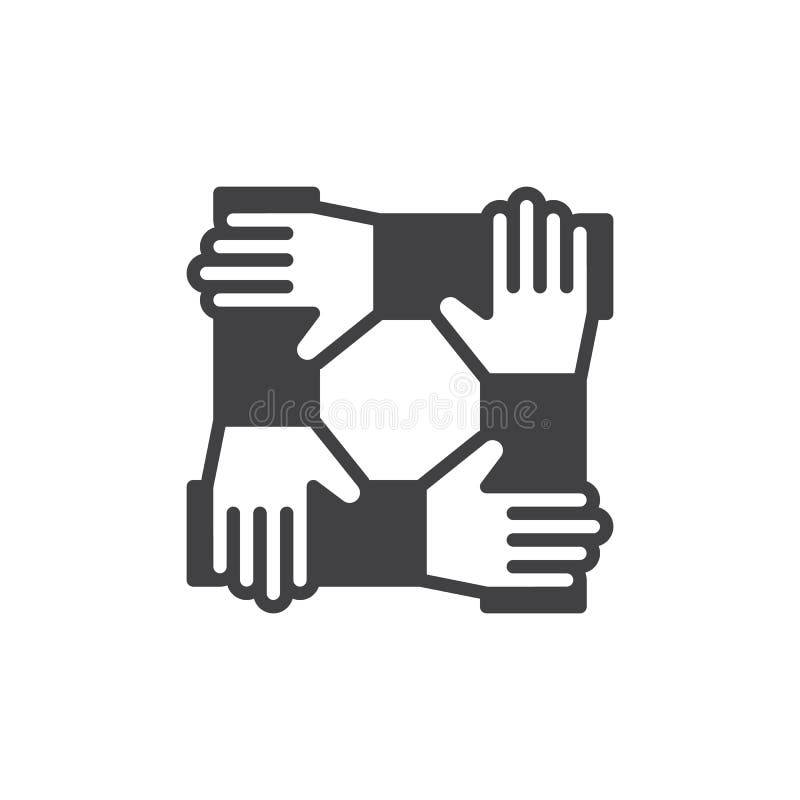 Cooperation Hands, Teamwork Icon Vector, Filled Flat Sign, Solid ...