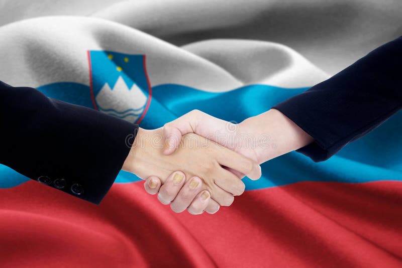 People Handshake with the American and Israel Flags Stock Image - Image ...