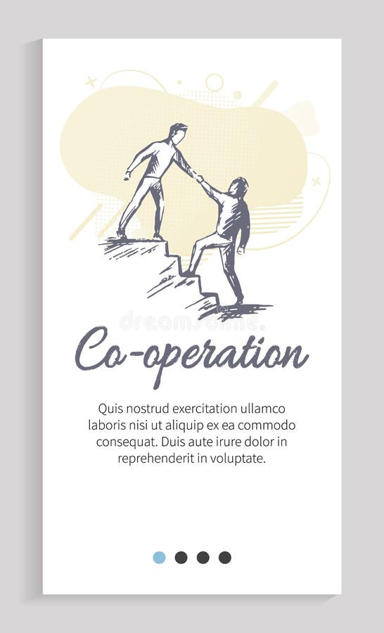 Cooperation and Help at Work, Businessmen Vector Stock Vector ...