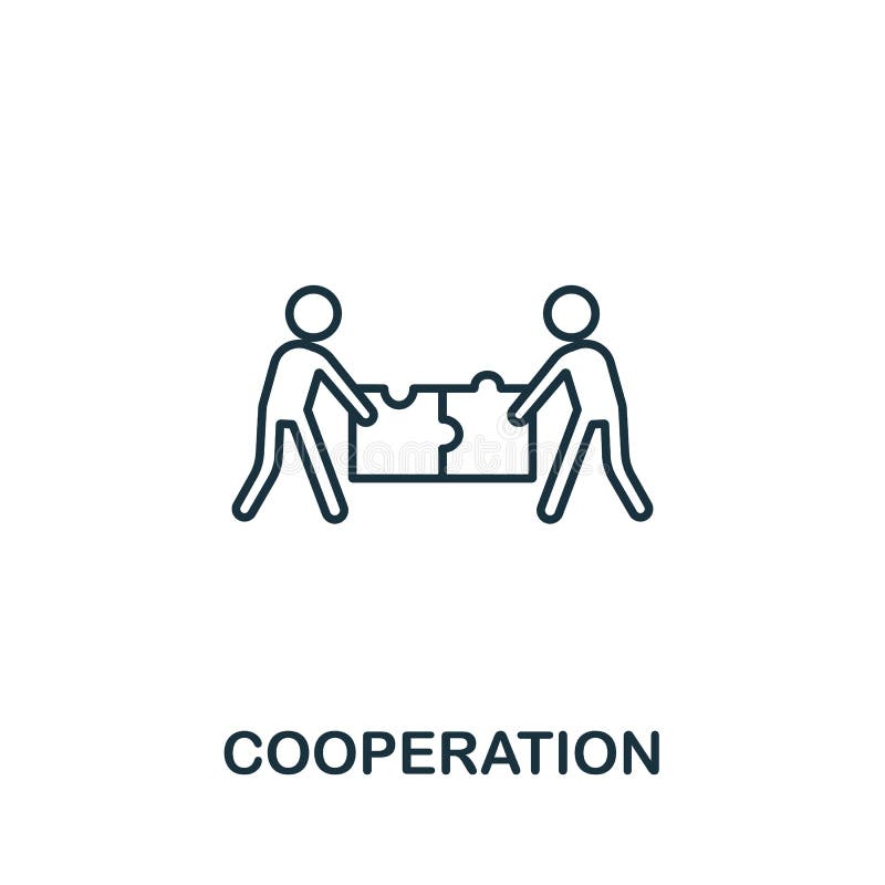 Cooperation Icon from Teamwork Collection. Simple Line Element ...