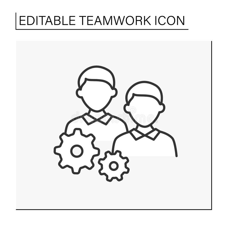 Cooperation line icon stock vector. Illustration of work - 237832833