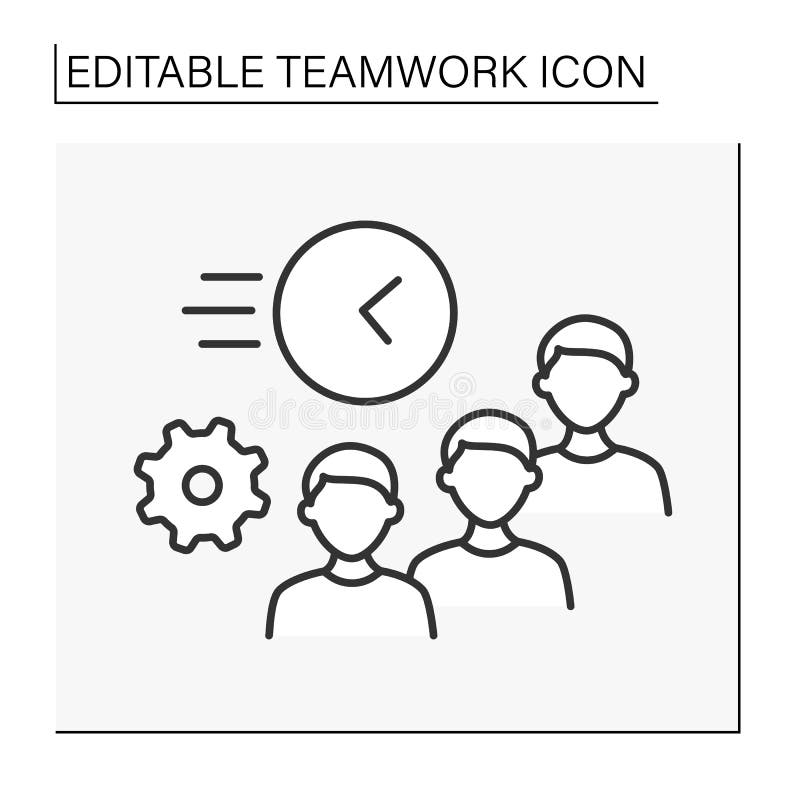 Cooperation line icon stock vector. Illustration of achievement - 235893435