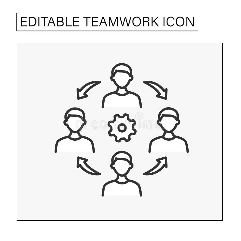 Cooperation line icon stock vector. Illustration of teamwork - 229931114