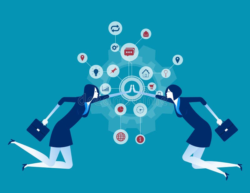 Cooperation. Organization Collaboration Stock Vector - Illustration of ...