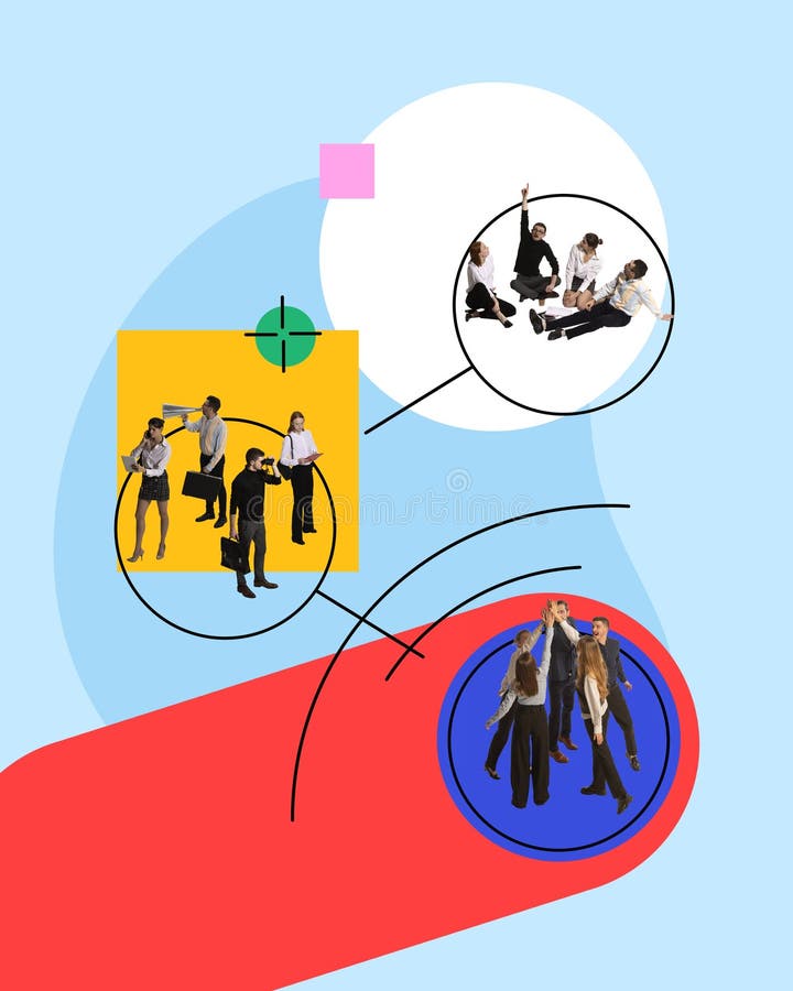 Cooperation and Partnership. Employees, Team Working on Projects ...