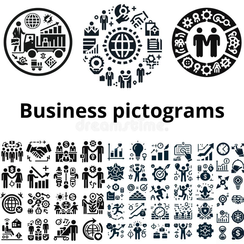 Business pictograms stock illustration. Illustration of design - 339970200