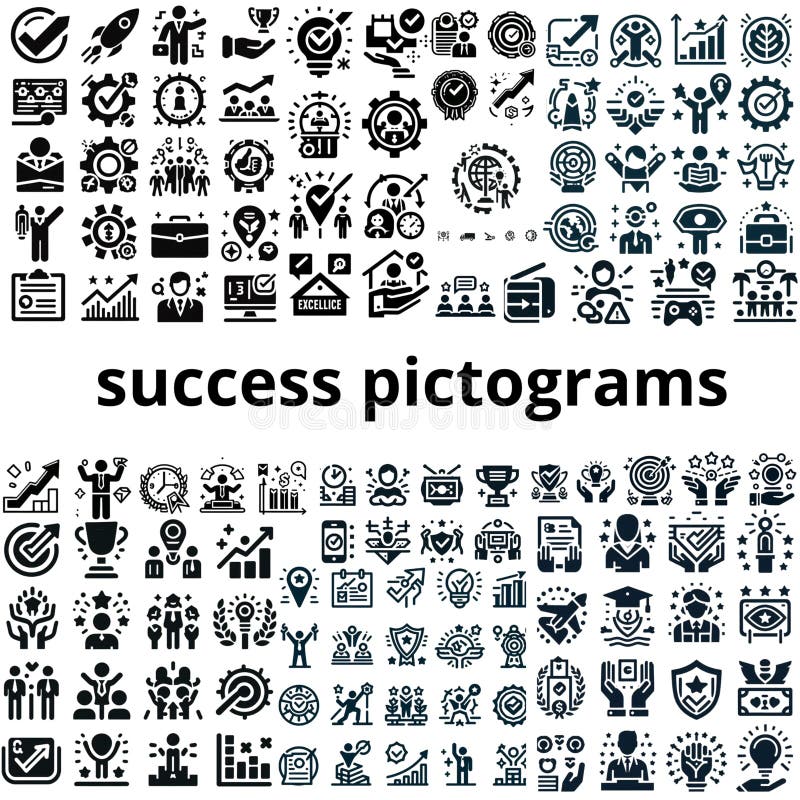 Success pictograms stock illustration. Illustration of diagram - 339970206